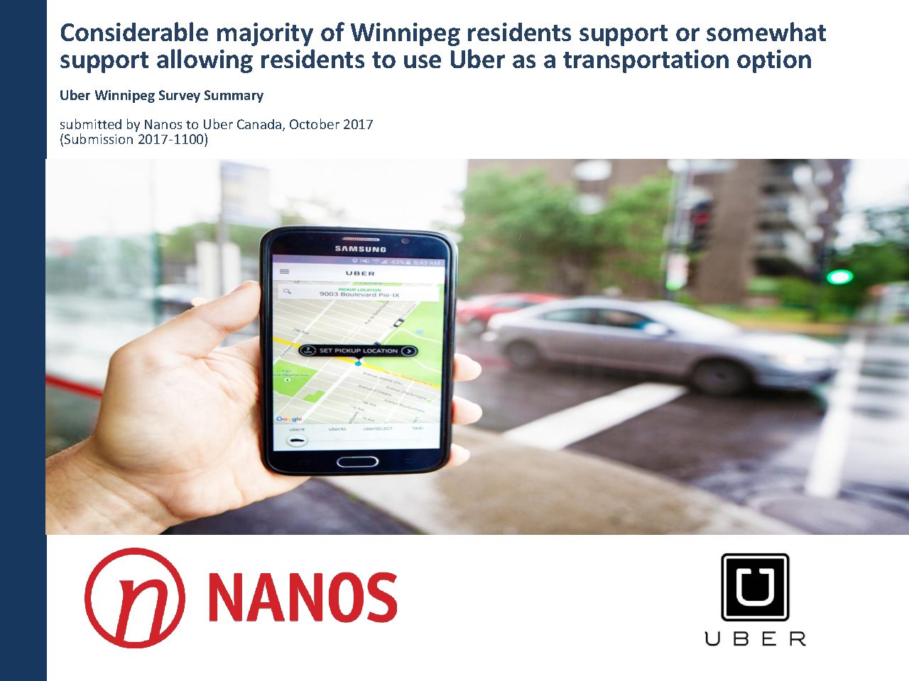 2017-10-27 Considerable majority of Winnipeg residents support or somewhat support allowing ...