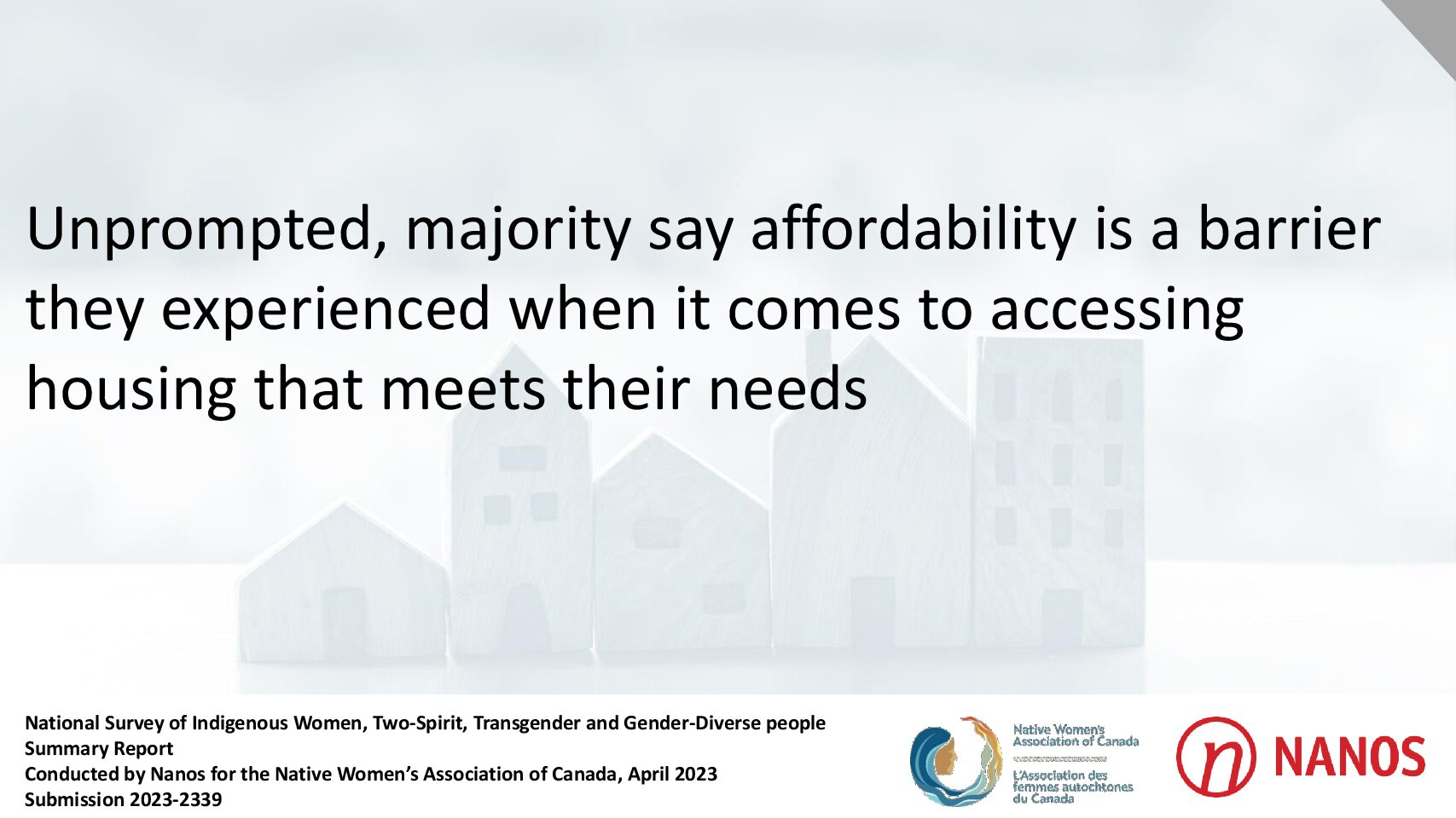 2023-2339 NWAC Housing – Populated Report – FINAL – With tabulations ...